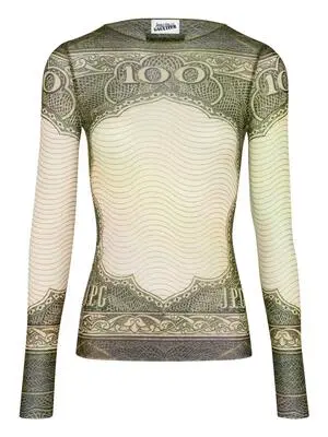Jean Paul Gaultier Long-sleeve Printed Top - Neutrals