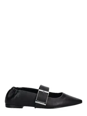 Dkny Buckle-strap Ballerinas - Black