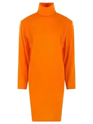 Saint Laurent Long-sleeved Dress - Orange