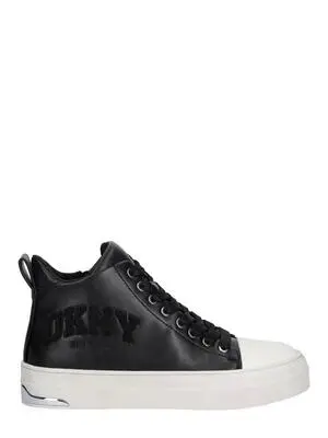 DKNY 35mm Logo-Lettering High-Top Sneakers