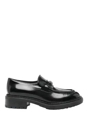 Casadei Metal Detail Loafers - Black