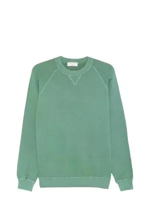 FILIPPO DE LAURENTIIS Raglan-sleeve Crew-neck Sweatshirt - Green