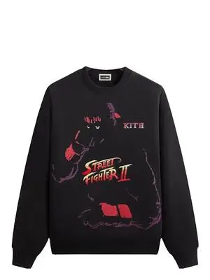 Kith X Capcom Ryu Vintage Nelson Crewneck - Black