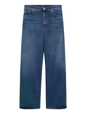 Sportmax Side-pleat Boyfriend Jeans - Blue