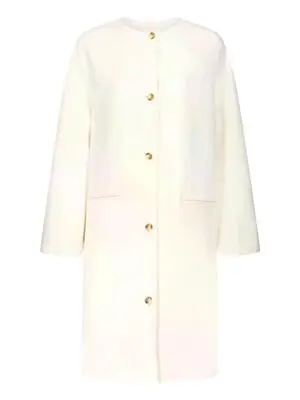 Loulou De Saison Kerry Collarless Coat - Neutrals