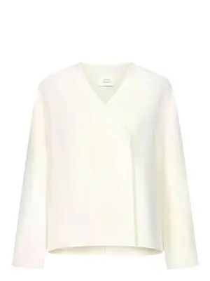 Loulou De Saison Maara Asymmetric V-neck Jacket - Neutrals