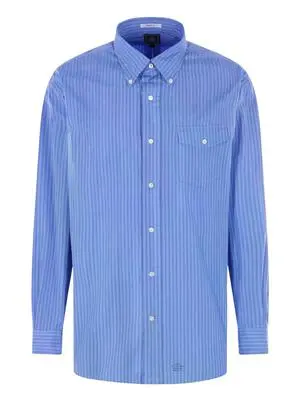 J.PRESS Striped Pocket Shirt - Blue