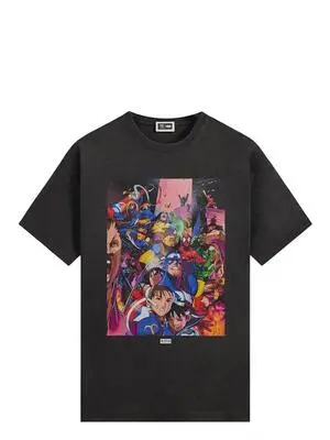 Kith X Marvel Vs. Capcom Heroes Vs. Street Fighter Vintage Tee Shirt - Black