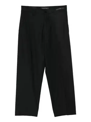 MICHAEL COAL Straight-leg Cropped Trousers - Black