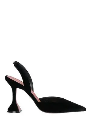 Amina Muaddi 90mm Holli Slingback Pumps - Black