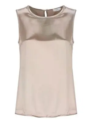 Peserico Sleeveless Satin Blouse - Pink