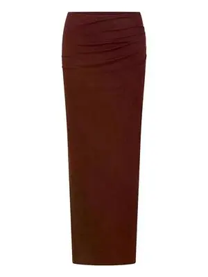 Anna Quan Vesper Gather Maxi Skirt - Red