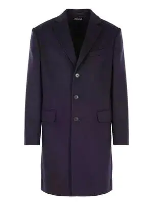 Zegna Single-breasted Coat - Blue