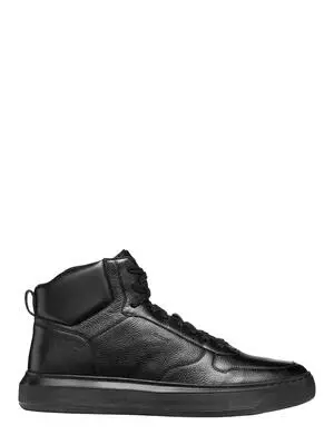 Geox Logo-detail Leather Boots - Black