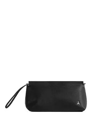 Manière De Voir Textured Faux-leather Wash Bag - Black