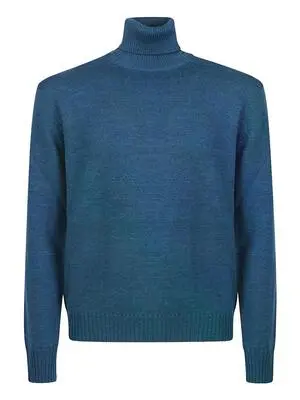 BALLANTYNE Roll-neck Sweater - Blue
