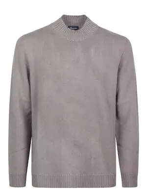 DRUMOHR Ribbed Mock-neck Sweater - Grey