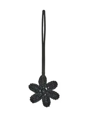 JIL SANDER Flower Bag Charm - Black