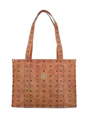 Mcm Logo-print Tote - Brown