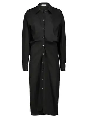 THE ROW Buttoned Shirt Midi Dress - Black