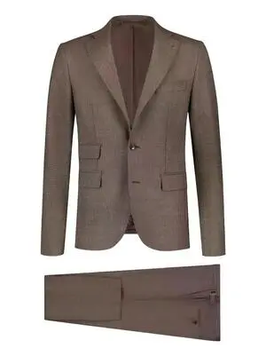 PAUL ZEIST Flap-pocket Suit - Brown