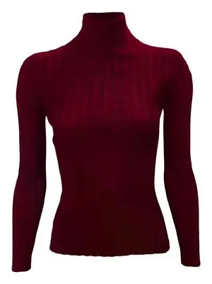 LA ROSE Ribbed Pullover - Red