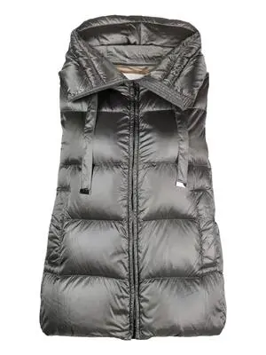 Max Mara Hooded Padded Gilet - Grey