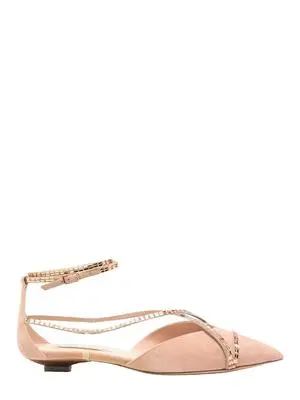 Casadei Pointed-toe Flat Pumps - Neutrals