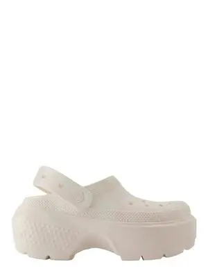 CROCS Platform Sole Clogs - Neutrals