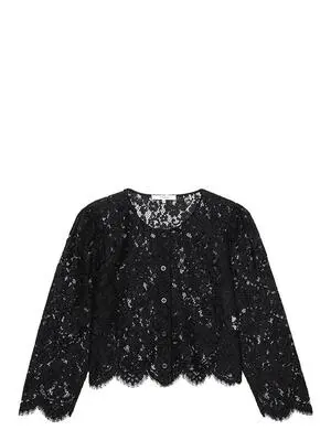 FRAME Lace Blouse - Black