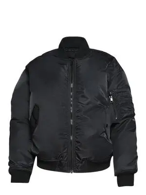 FRAME Nylon Bomber Jacket - Black