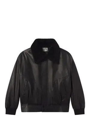 FRAME X Amelia Gray The Nightcap Bomber Jacket - Black