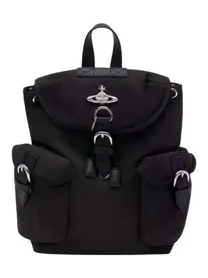 VIVIENNE WESTWOOD Highland Logo-plaque Backpack - Black