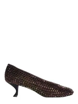 LA ROSE 50mm Crystal-embellished Pumps - Brown