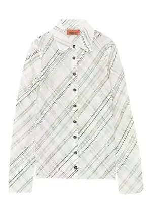 Missoni Long-sleeve Plaid Shirt - White