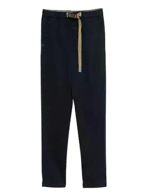 WHITE SAND Belted Trousers - Blue
