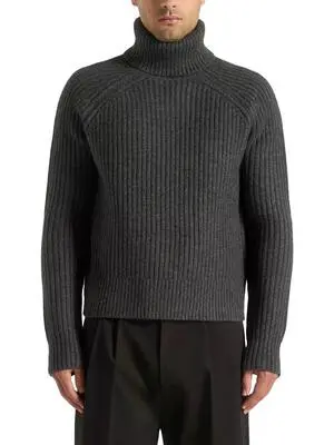 Manière De Voir Rudy Roll-neck Chunky-knit Sweater - Grey
