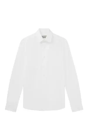 Canali Essential Cutaway-collar Cotton-poplin Shirt - White