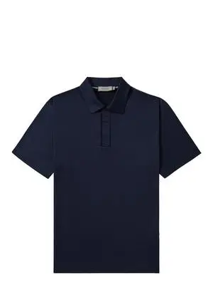 Canali Cotton-jersey Polo Shirt - Blue
