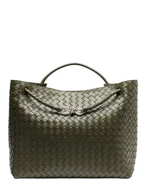 Bottega Veneta Andiamo Intrecciato Large Tote Bag - Green