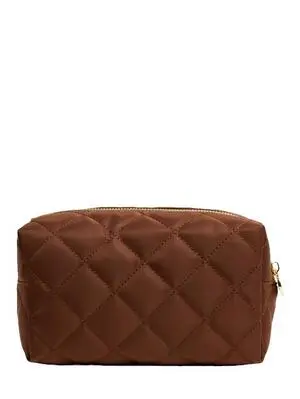 Stoney Clover Lane Quilted Satin Pouch - Espresso