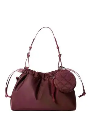 Mz Wallace Small Waverly Drawstring Shoulder Bag - Red