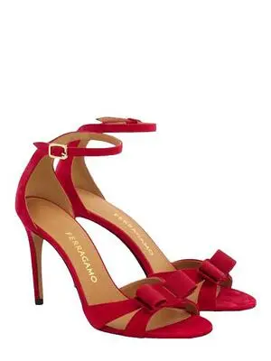 FERRAGAMO Roxy Vara Bow Ankle Strap Sandal - New Fuxia Biscotto