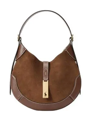 Polo Ralph Lauren Suede & Leather Shoulder Bag - Cinnamon/cuoio