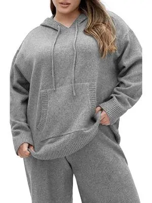 City Chic Sweater Hoodie - Grey