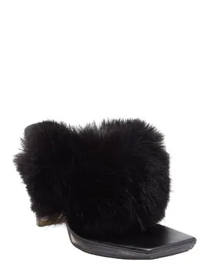 JEFFREY CAMPBELL Delusions Faux Fur Slide Sandal