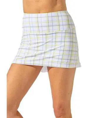 BOBBE ACTIVE A-line Plaid Mini Skirt - Courtcore Plaid