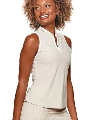 BOBBE ACTIVE Mock Neck Sleeveless Tank Top - Sabia