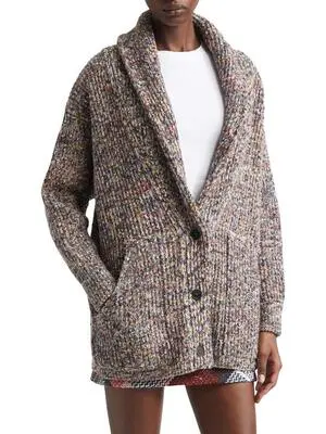Missoni Oversized Wool Blend Cardigan - Multicolor Yellow Red Black