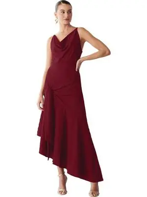 SAVEL Leo Midi Dress - Burgundy